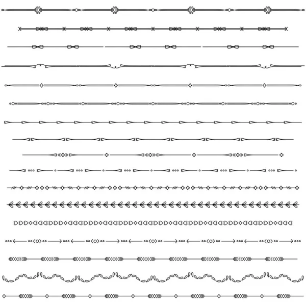 Text Dividers Vector Typographic Line Divider Set Graphic Text ...