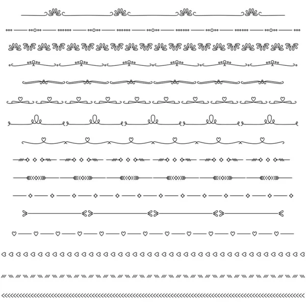 Text Dividers Vector Typographic Line Divider Set Graphic Text ...