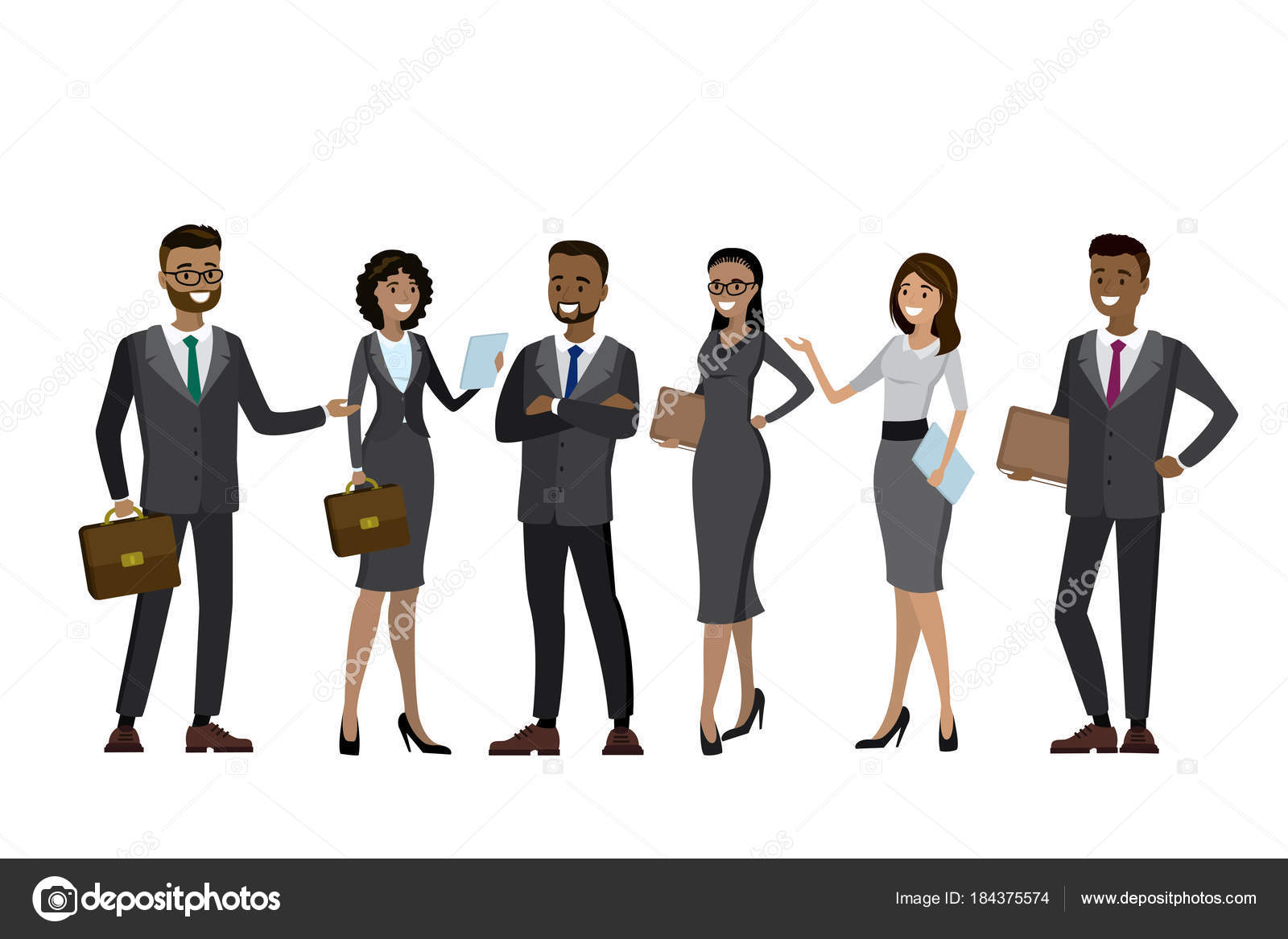 Set Multicultural business people Stock Vector Image by ©naum100 #184375574
