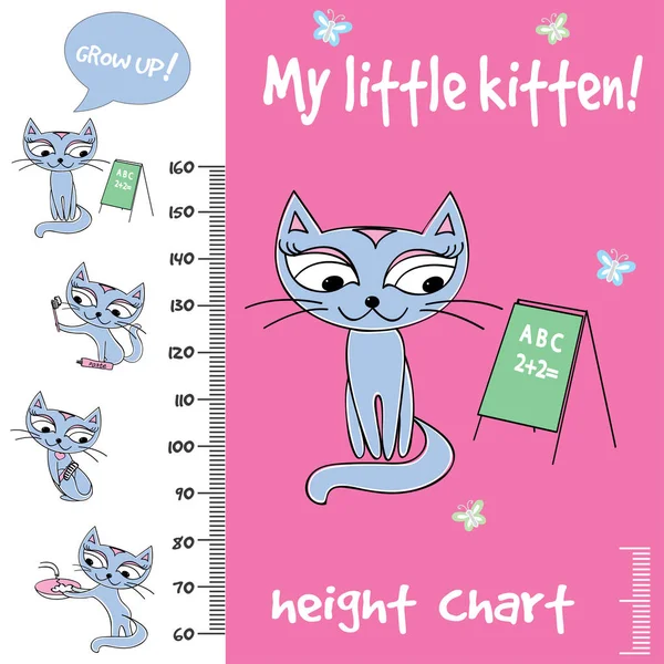 Children height meter. cats — Stock Vector © sbego #49429135
