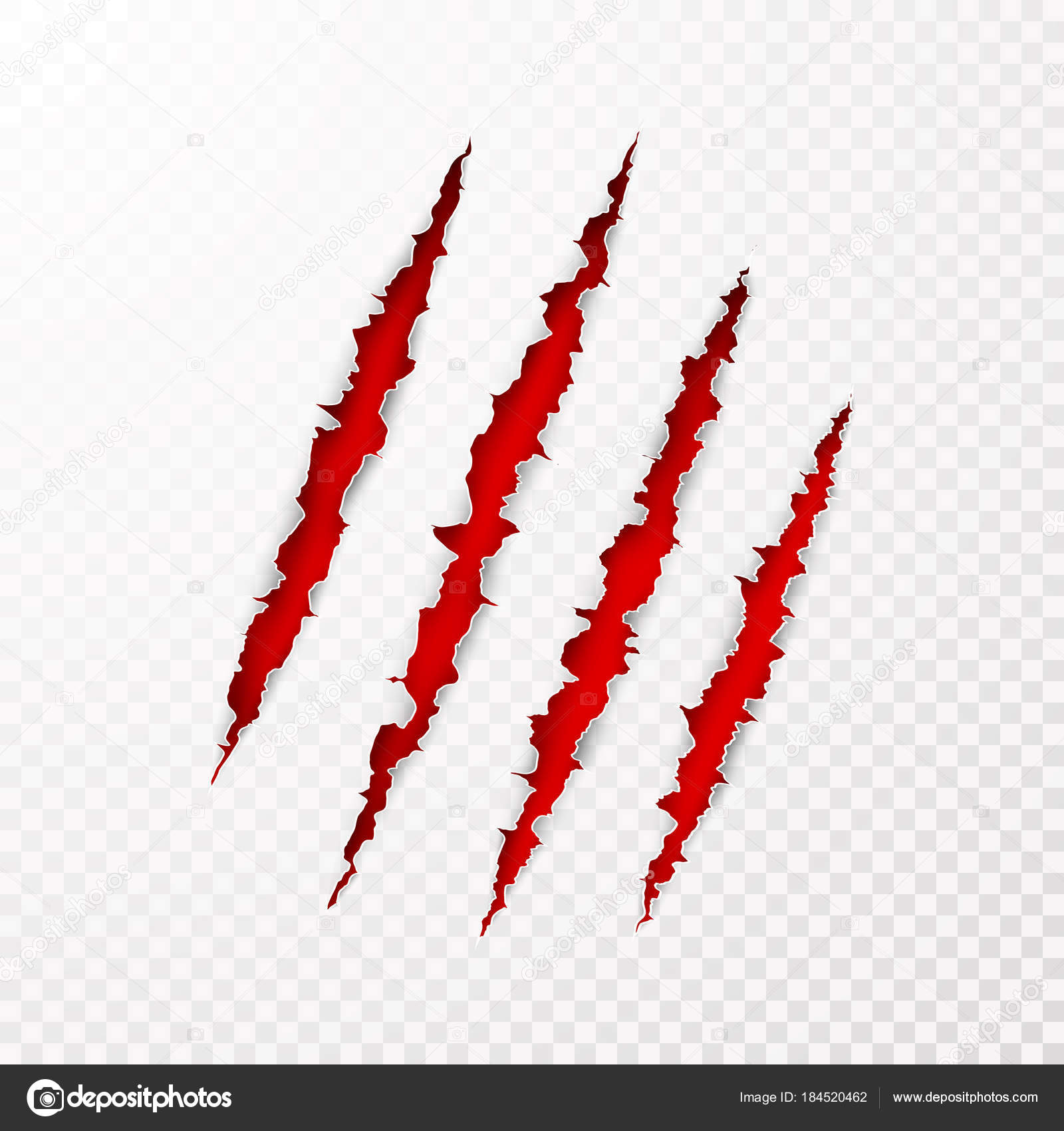 Scary leceration paper surface. Wild animal claws scratch texture with ...