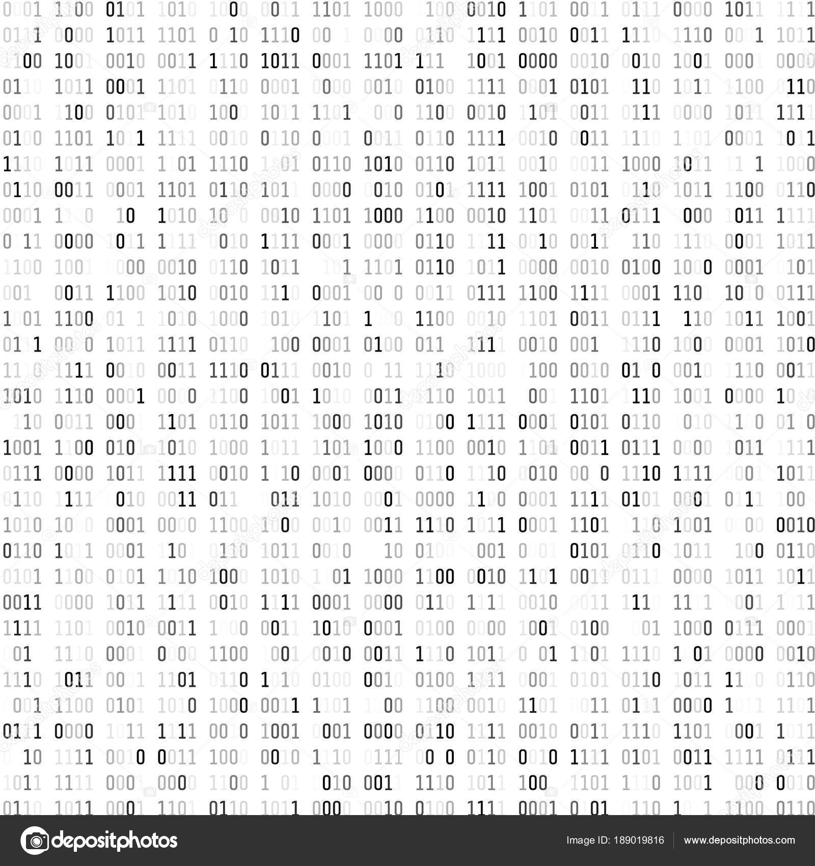 Kode biner acak. Teknologi latar belakang digital. Kode biner hitam dan ...