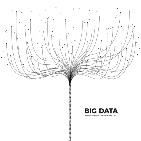 Big Data Machine Learning and Data Analysis. Digital Technology Visualization. Dot and ...