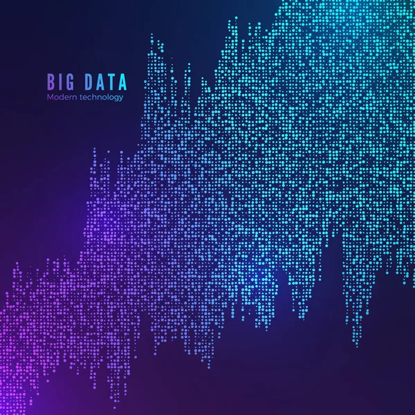 Big Data Machine Learning and Data Analysis. Digital Technology Visualization. Dot and ...