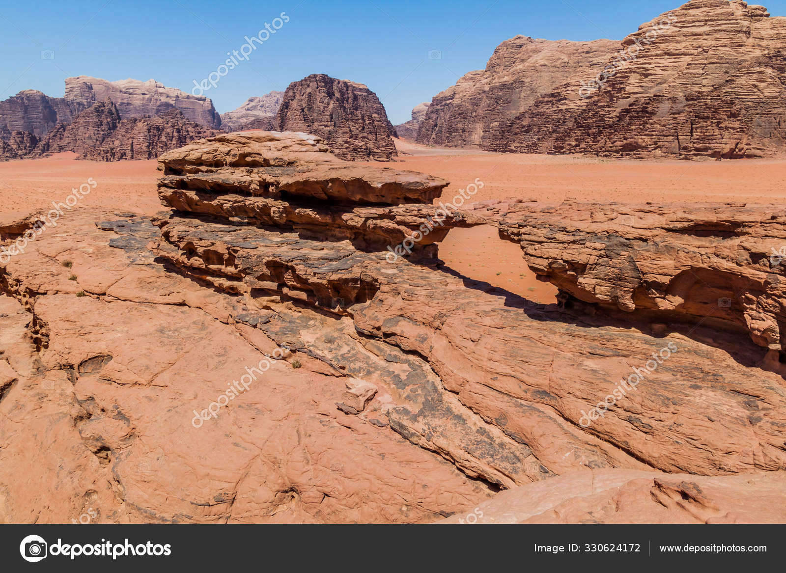 Little Rock Bridge Wadi Rum Desert Jordan Stock Photo by ©mathes 330624172
