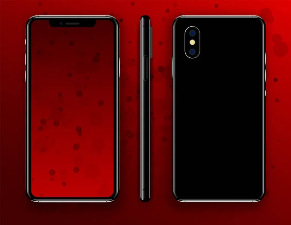 New phone front vector drawing eps10 format isolated on white ...