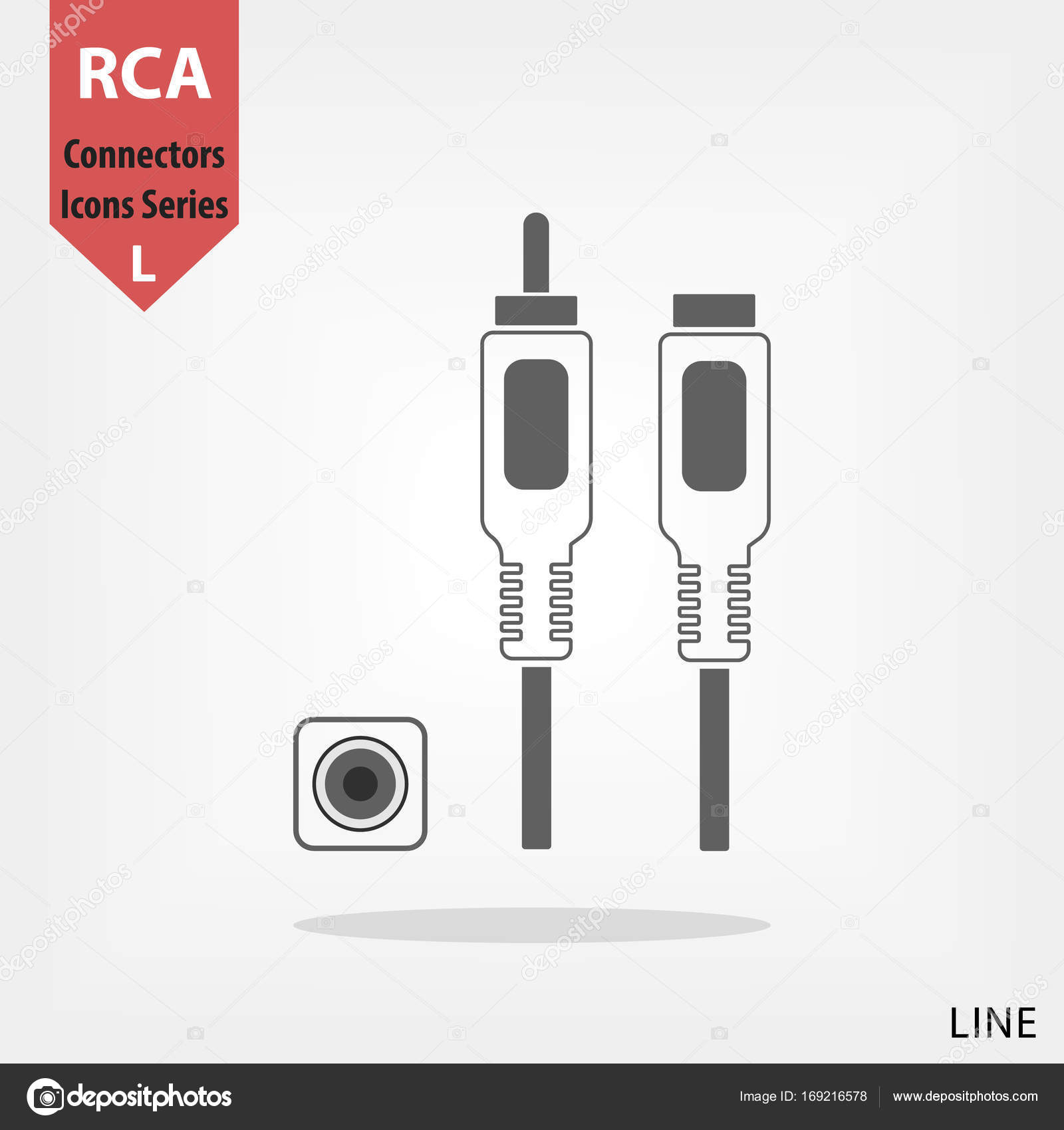 RCA jack cable Stock Vector by ©denis.plinsboorg.gmail.com 169216578