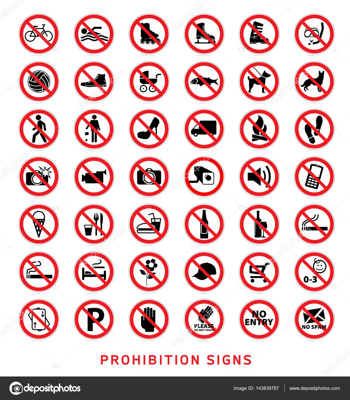 Prohibition signs vector collection Stock Vector Image by ©SonSam ... Prohibition signs vector collection Stock Vector Image by ©SonSam ...