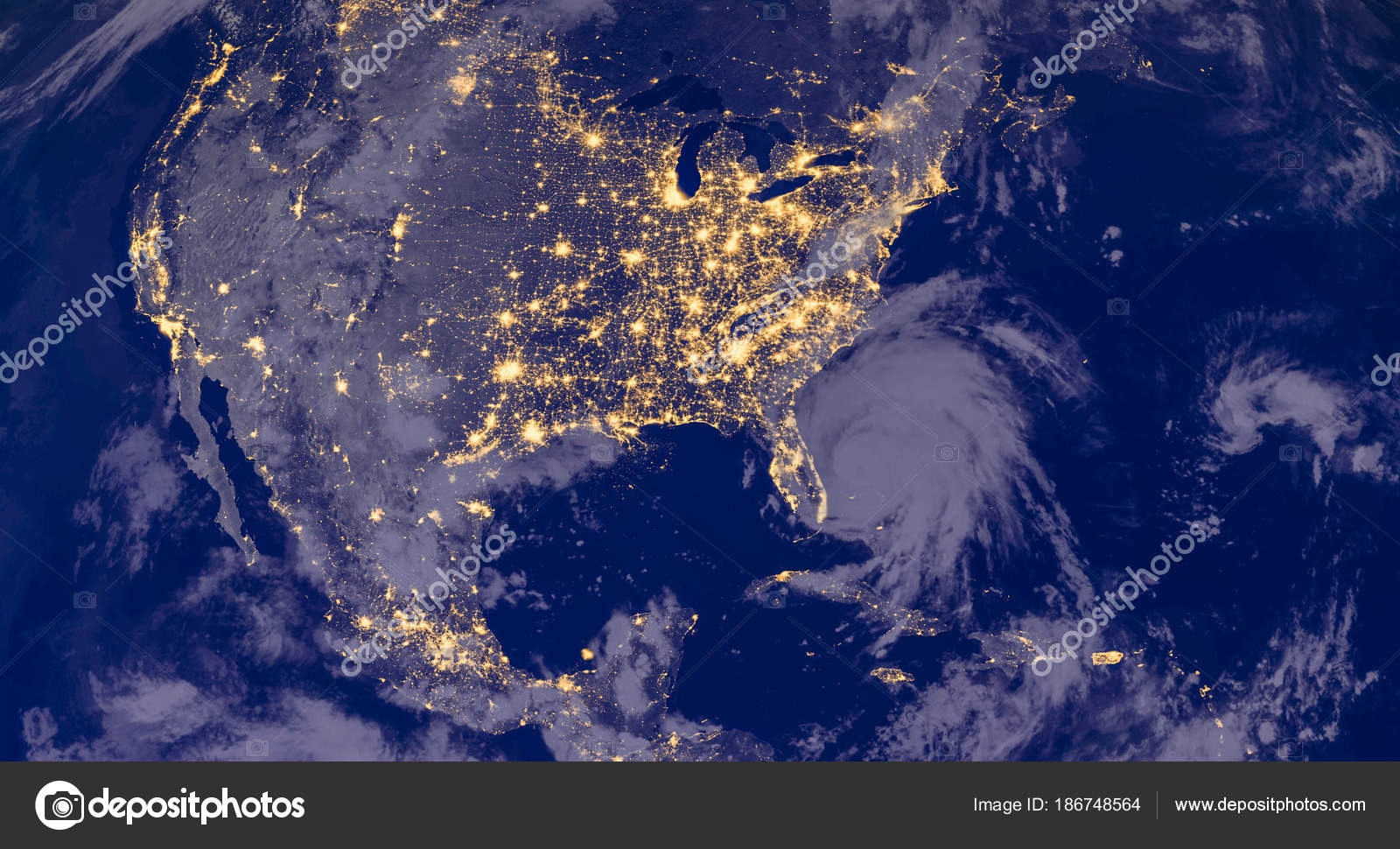 Nasa Night Lights Usa