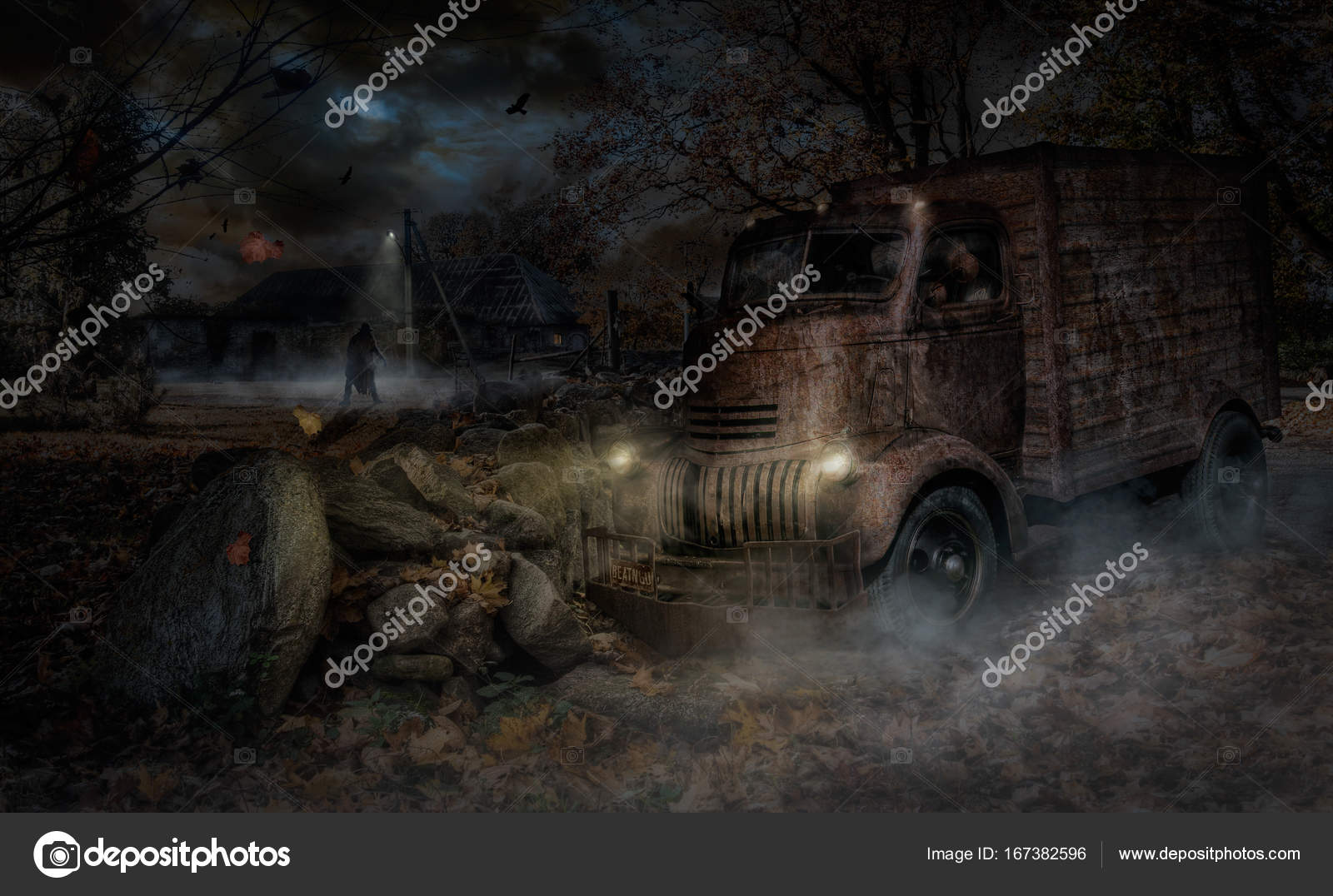 Horror came in the fall — Stock Photo © DigiZCP #167382596