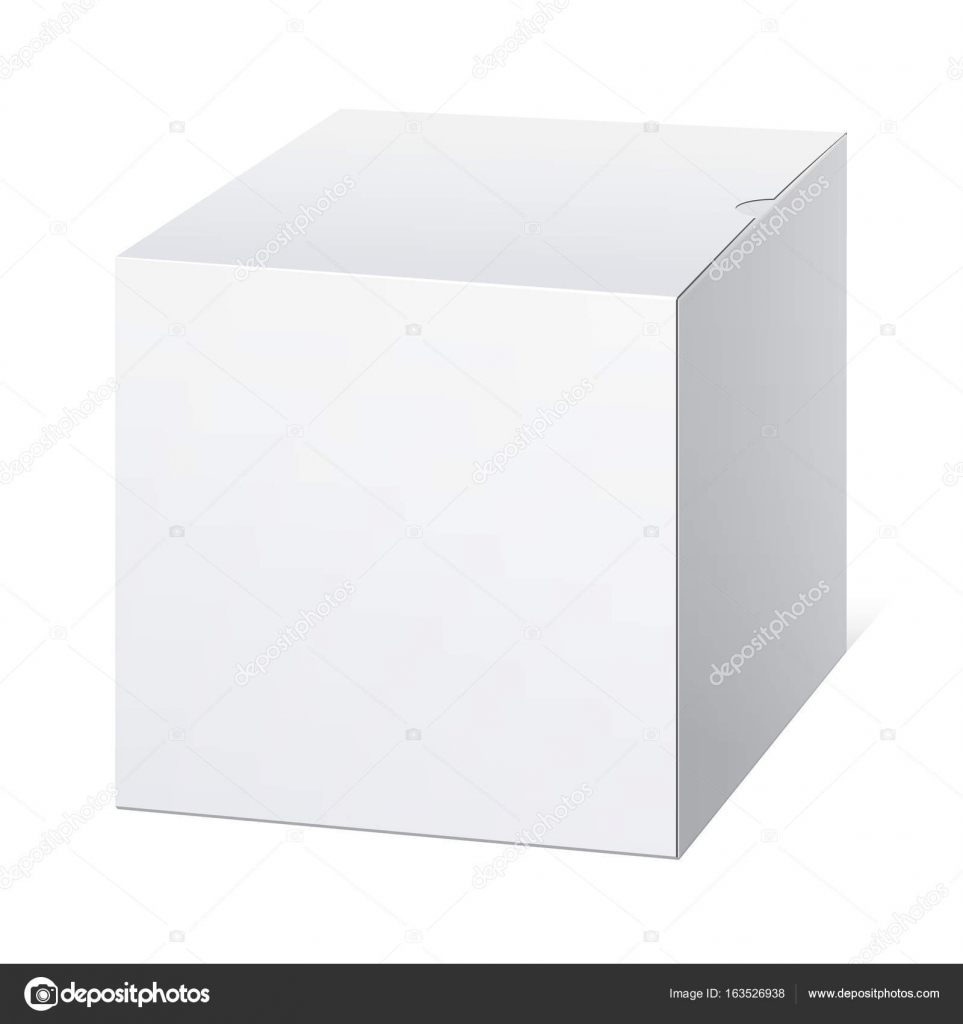 Realistic Package Cardboard Box. Cube shape. Stock Vector Image by ...