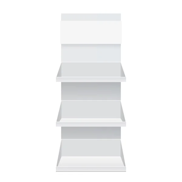 Showcase Display Retail Shelf Rack Front View Isolated White Background ...