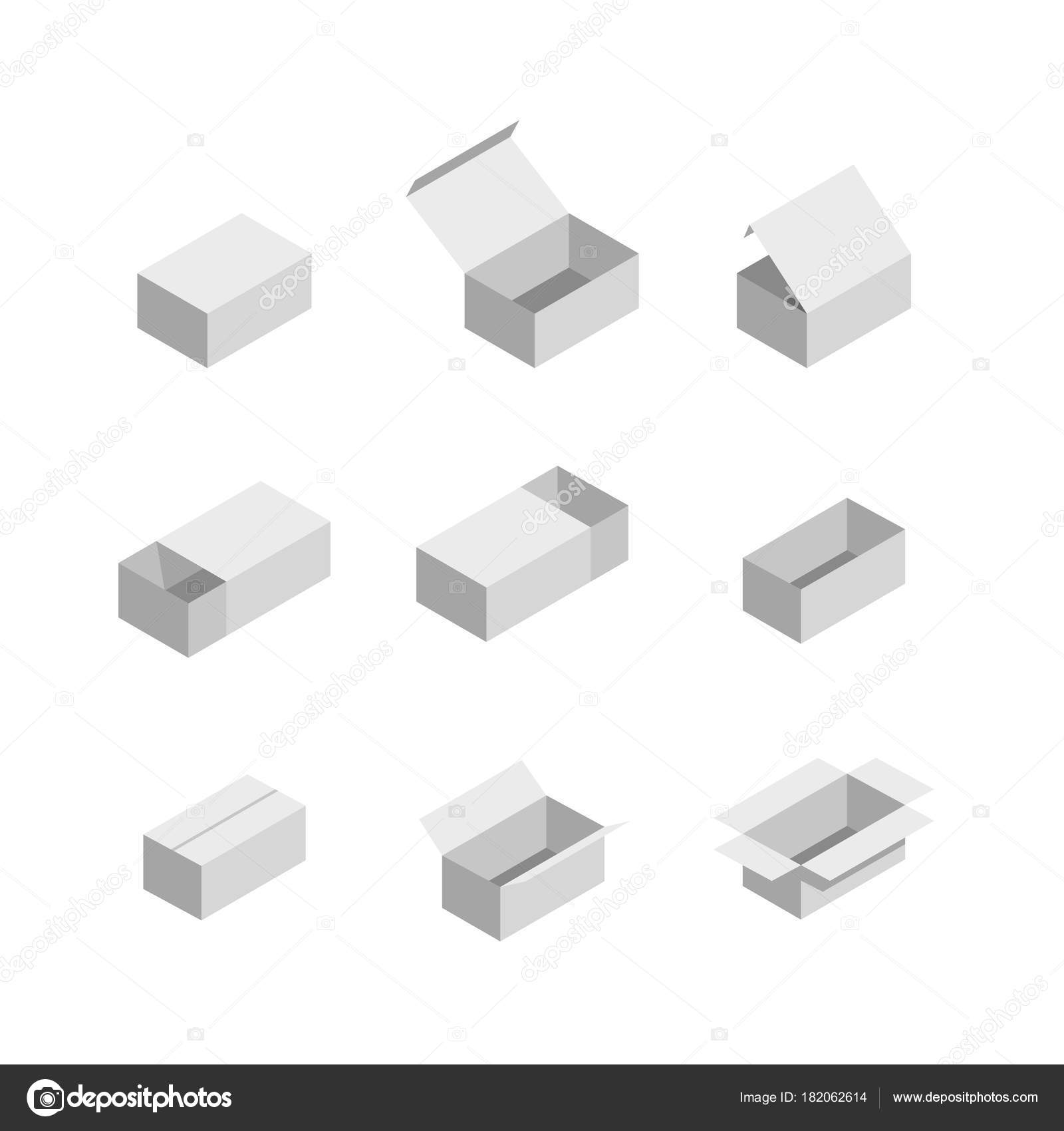Packaging box. Isometric set images Stock Vector Image by ©Sooolnce ...