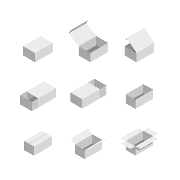 Packaging box. Isometric set images Stock Vector Image by ©Sooolnce ...