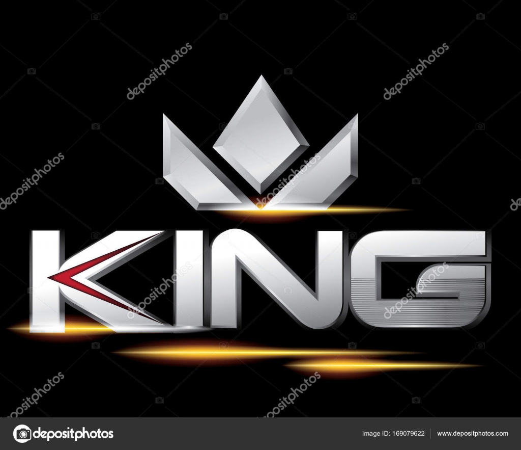King typography with crown emblem design vector. — Stock Vector ...