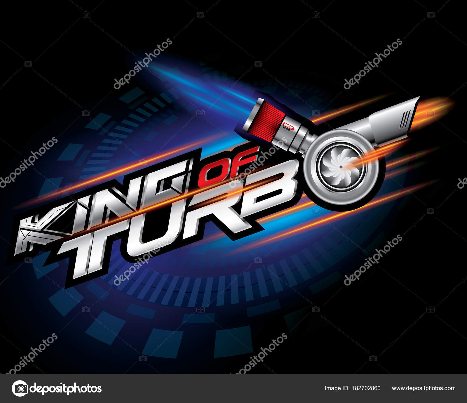 KING of TURBO ICON CONCEPT VECTOR Stock Vector by ©tieataopoon 182702860