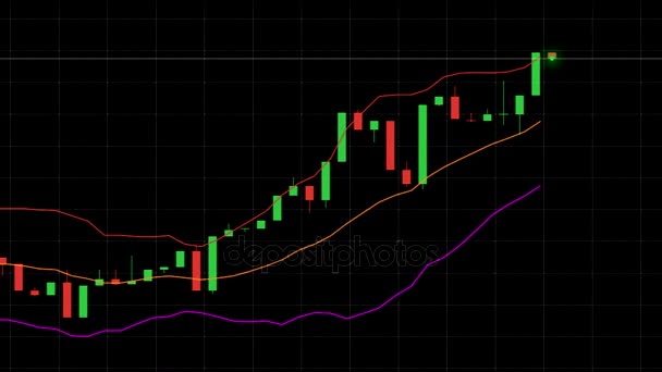 Universal stock market price chart on black background - new quality ...