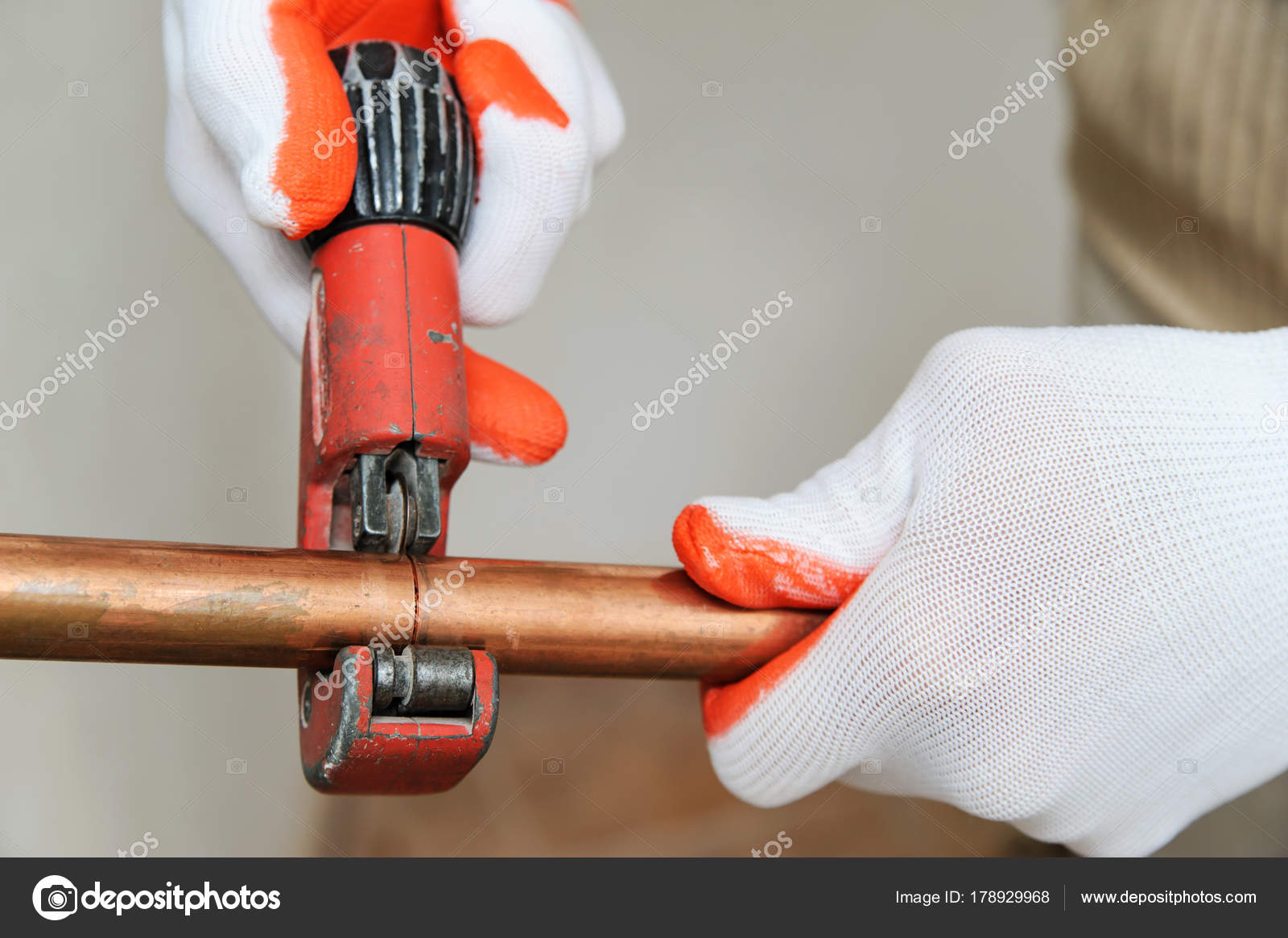 Installation of heating from copper pipes. Stock Photo by ©Yunava1 ...