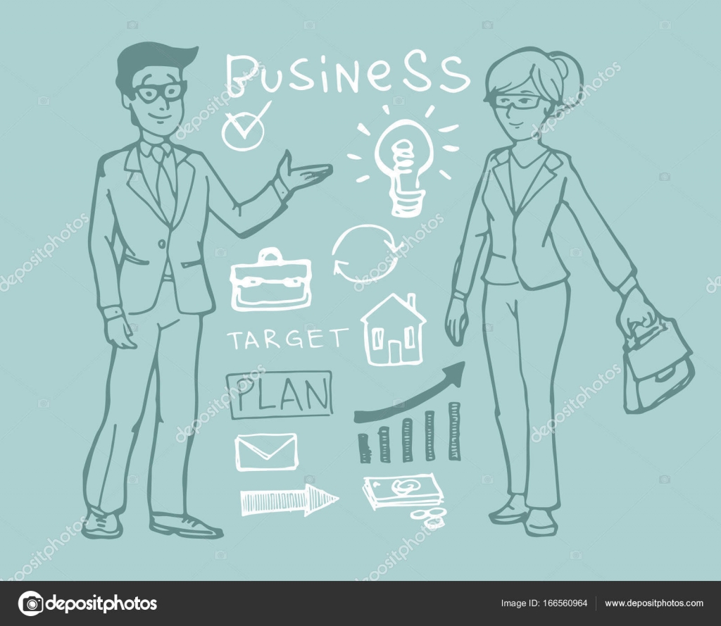 Personaje de dibujos animados Manager. Concepto de trabajo en equipo ...