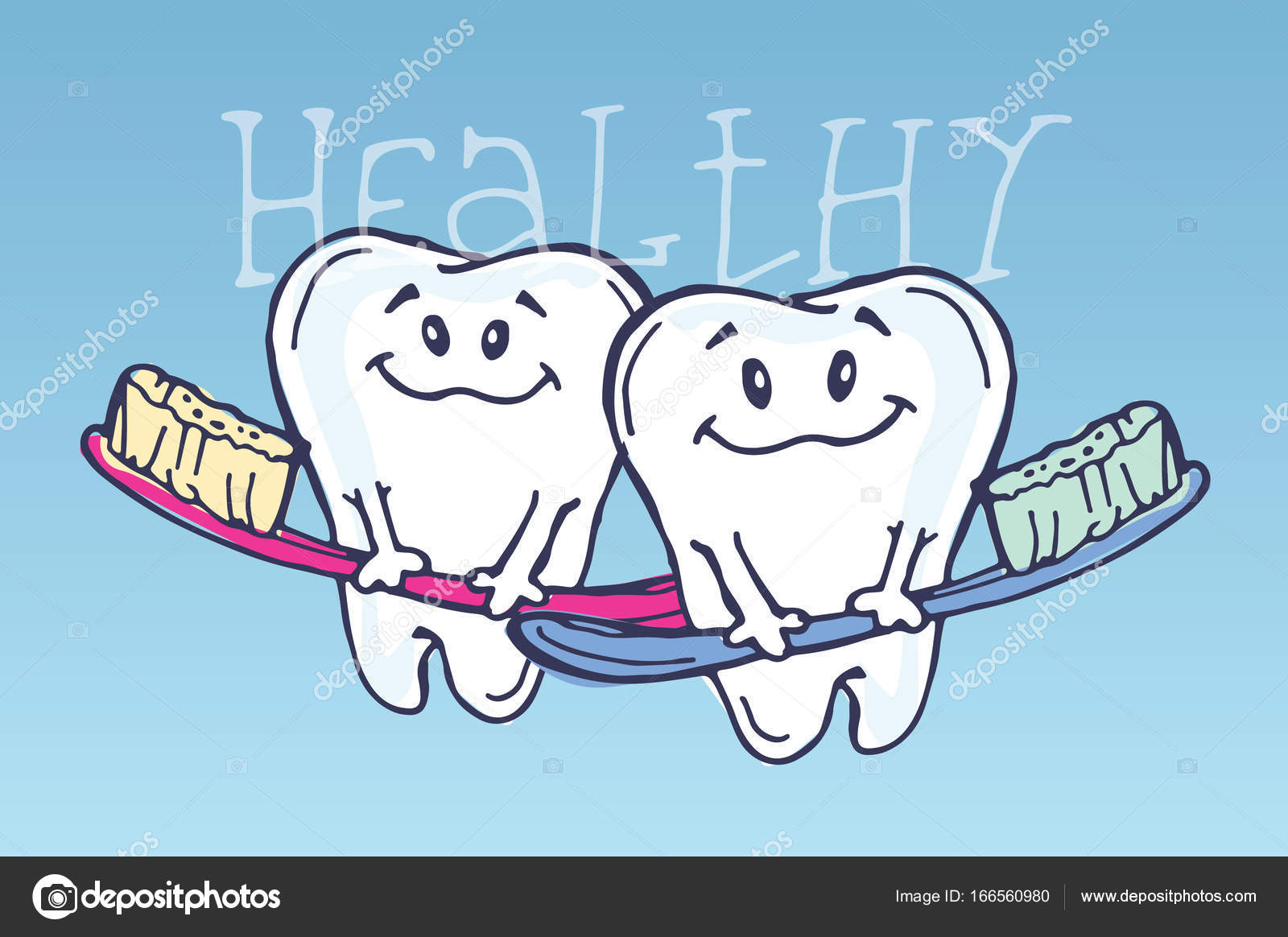 Hand drawn doodle teeth with brush. Stock Vector Image by ©jane55 ...