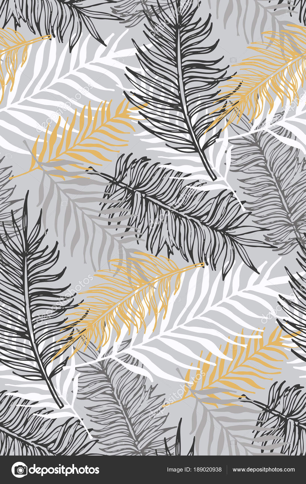 Hand Drawn Doodle Palm Tree Leaves Pattern Stock Vector by ©jane55 ... Hand Drawn Doodle Palm Tree Leaves Pattern Stock Vector by ©jane55 ...
