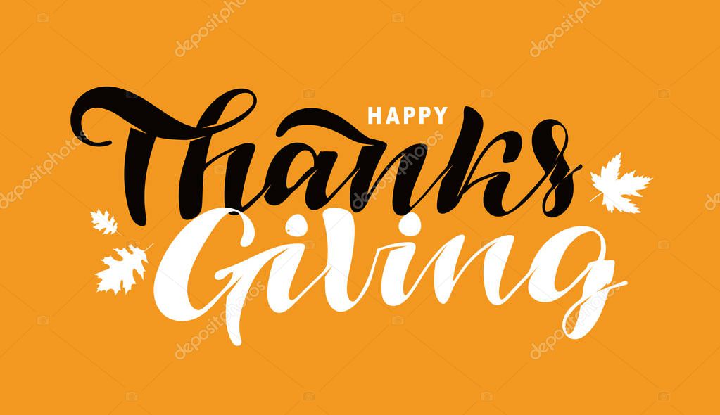 Feliz Día de Acción de Gracias - Dar gracias - lindo dibujado a mano ...