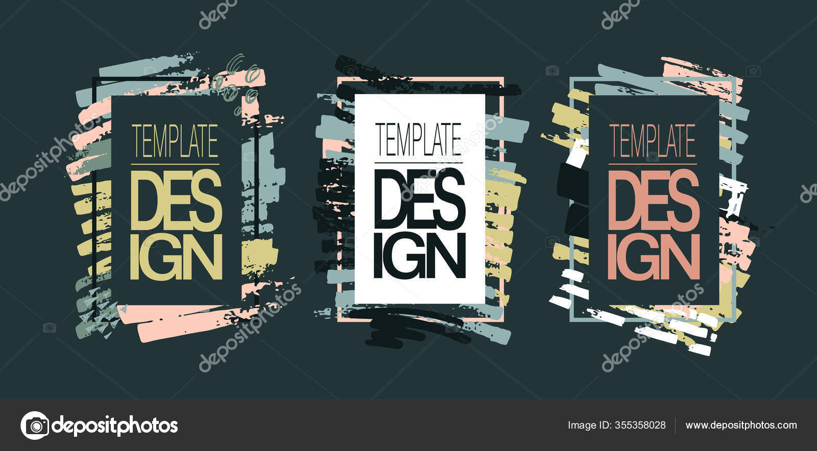 Trend Background Social Media Story Templates Bright Colored Hand Drawn ...