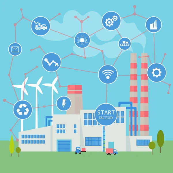 Smart factory industry Vector Art Stock Images | Depositphotos