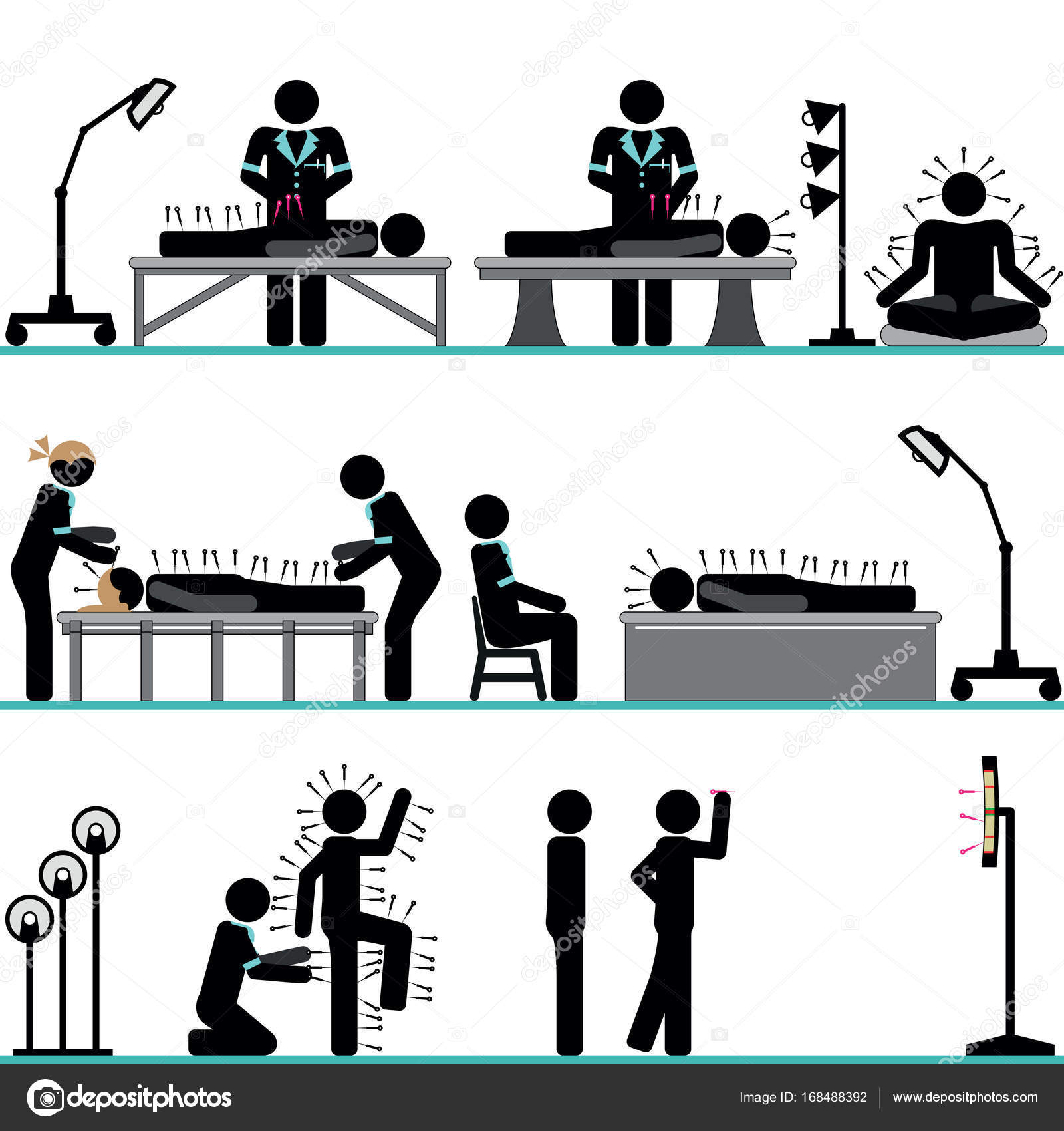 Acupuncture professional treatment Stock Vector Image by ©kornilov17 ...