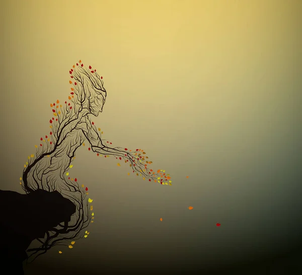 Human hands look like tree branches covering the bird, give life to ...