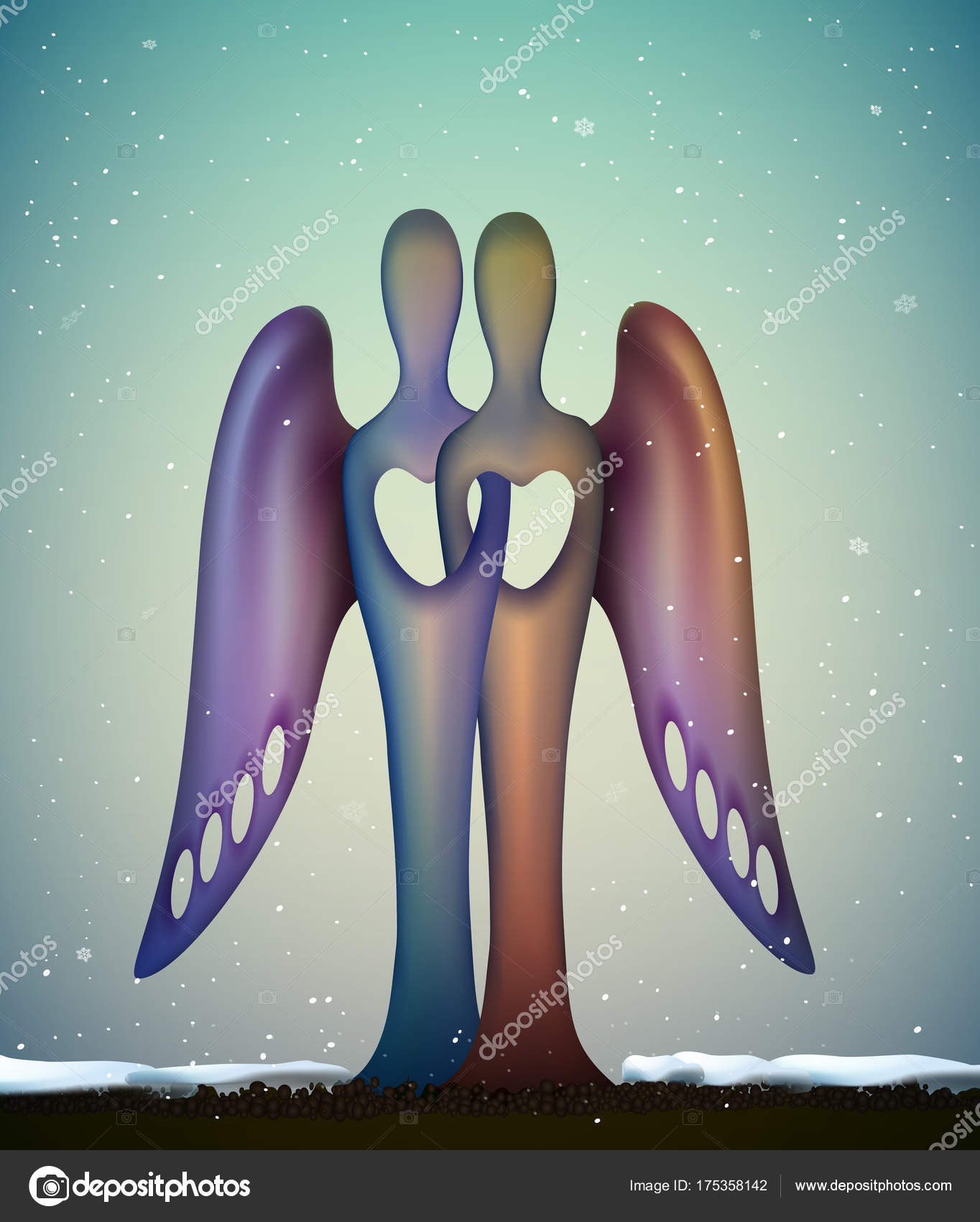 Two Angels Holding Hands