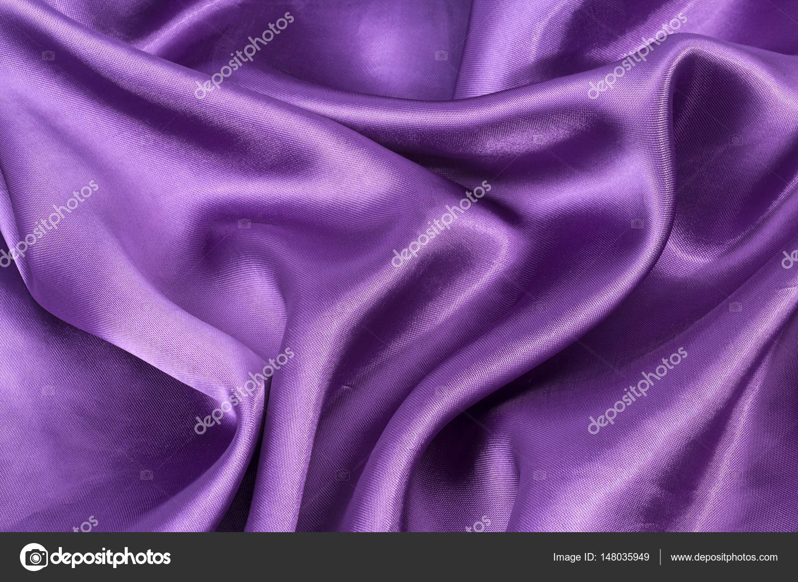 Silk background, texture of violet shiny fabric, close up — Stock Photo ...