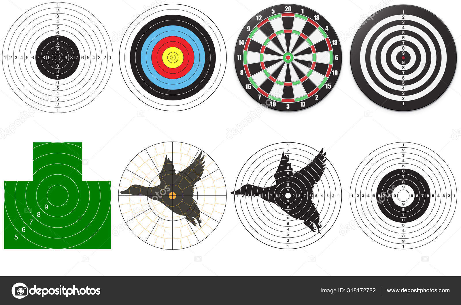 Set of targets for shooting Stock Vector Image by ©Farber #318172782