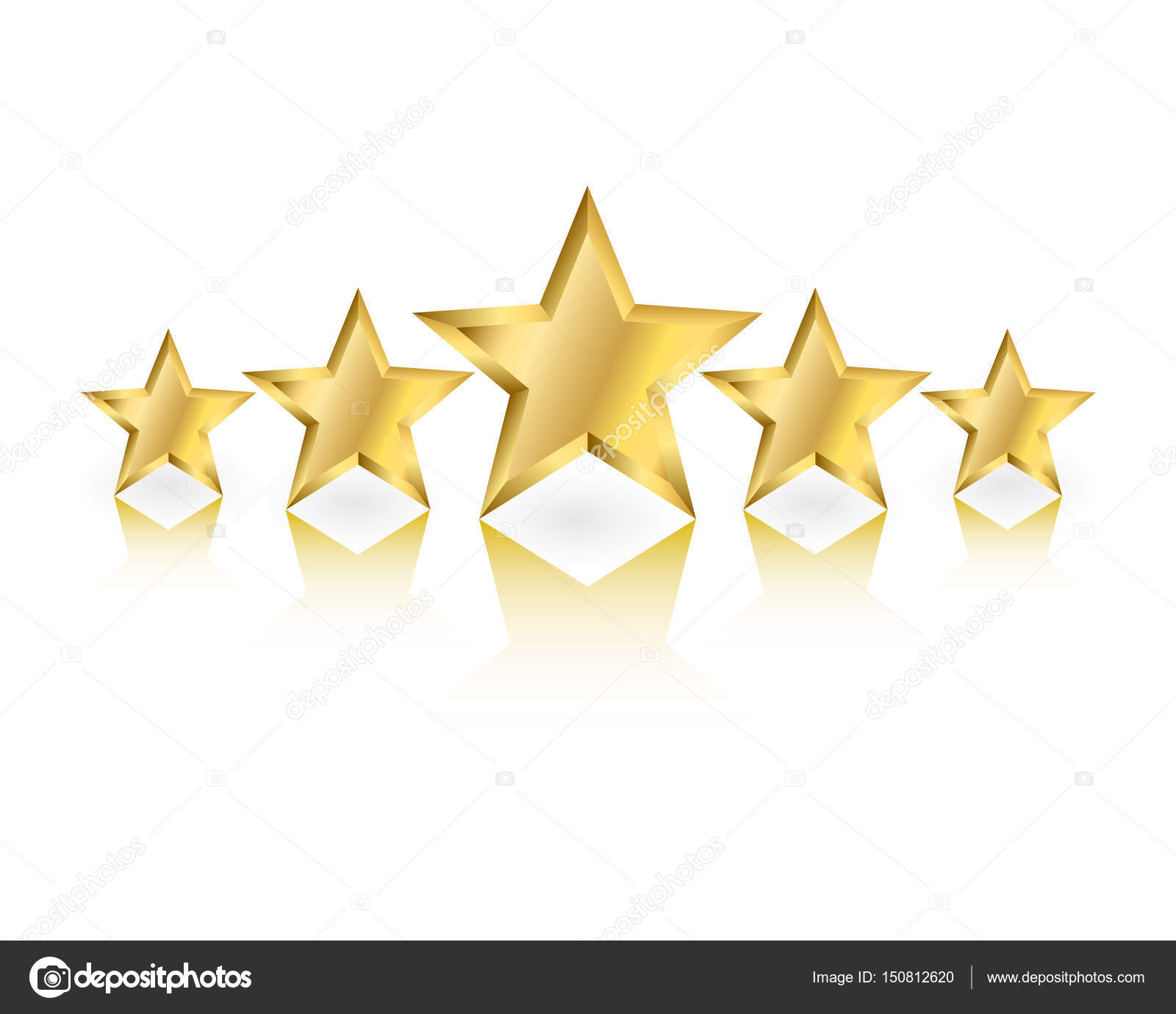Cinco estrellas de oro Vector de stock #150812620 de ©eyematrix
