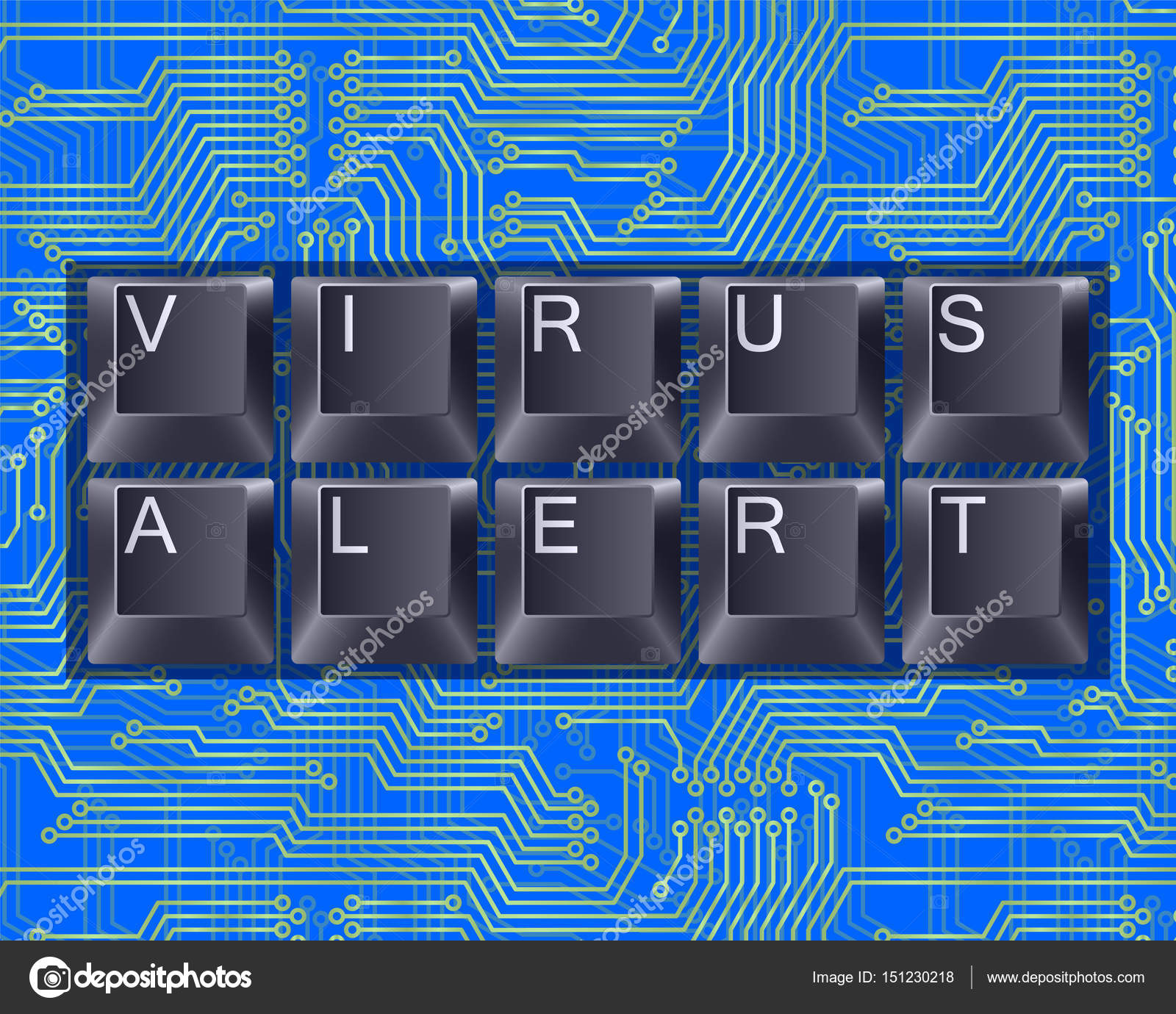Virus Alert Keyboard Stock Vector by ©eyematrix 151230218