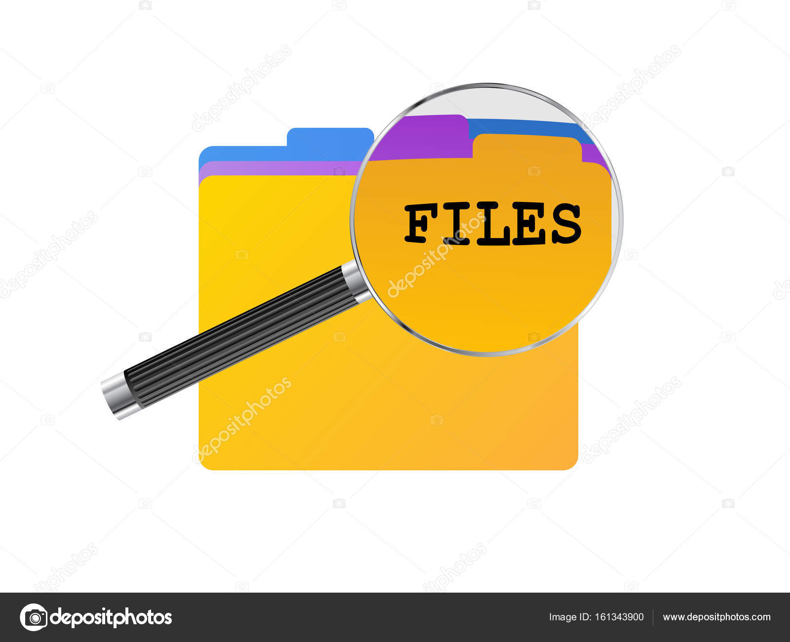 Files Magnifying Glass — Stock Vector © eyematrix #161343900