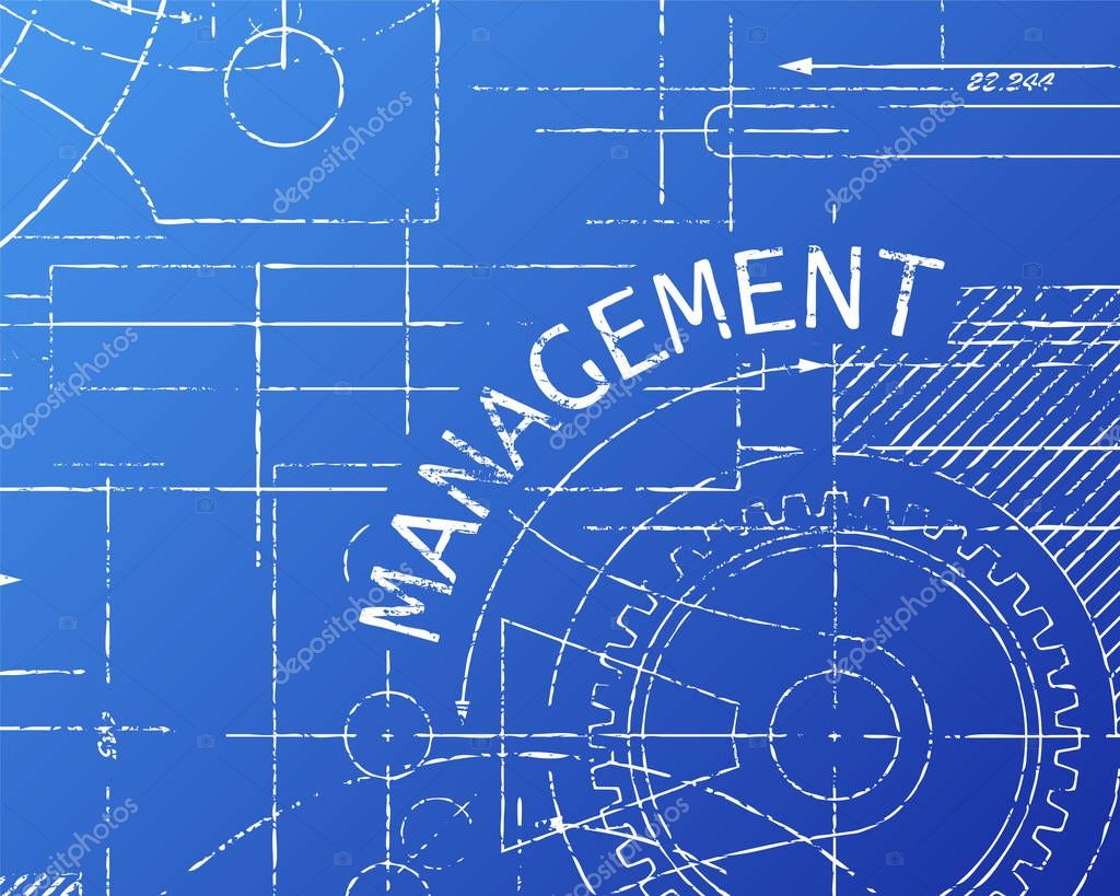 Management Blueprint Machine — Stock Vector © eyematrix #171677610