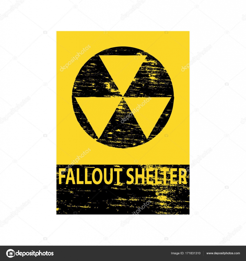 Fallout Shelter Grungy Sign Stock Vector by ©eyematrix 171831310
