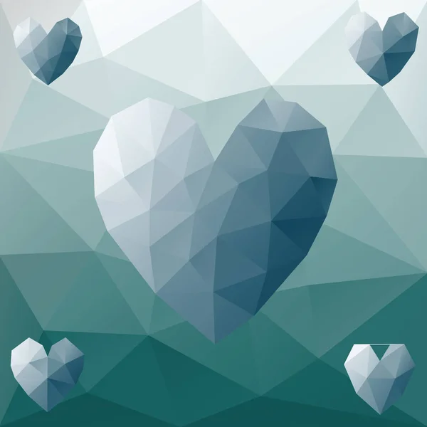 Low poly heart Stock Vector by ©dragunov 130352450