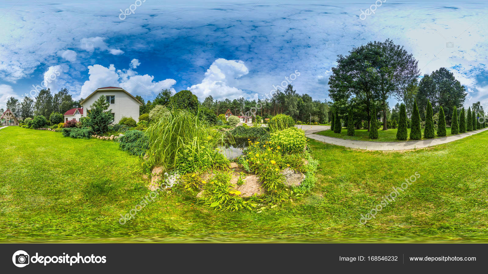 3D spherical panorama with 360 viewing angle. Ready for virtual reality ...