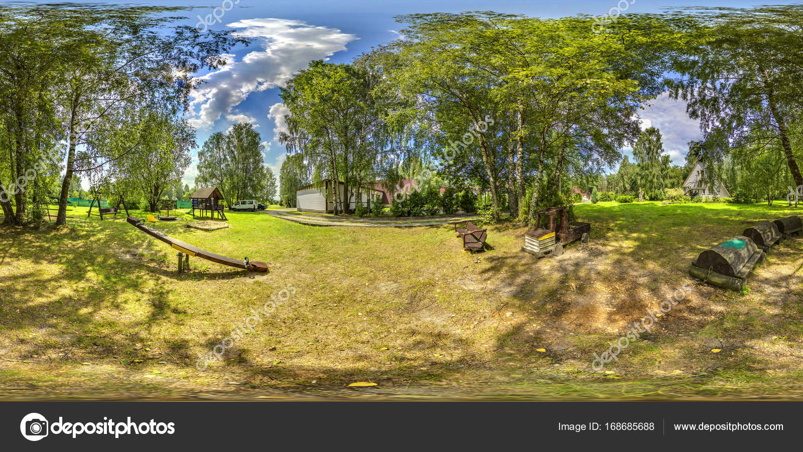 3D spherical panorama with 360 viewing angle. Ready for virtual reality ...