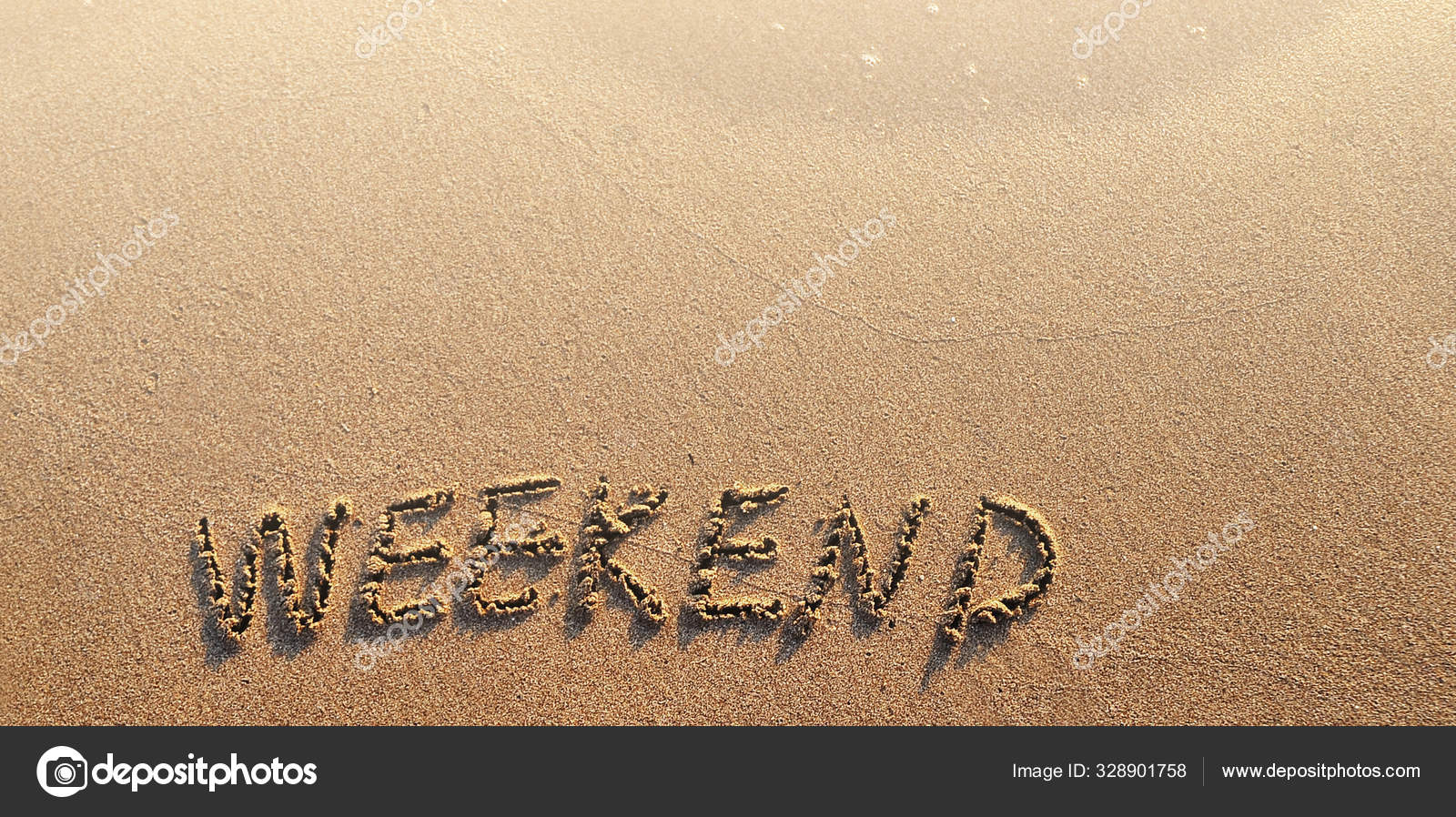Weekend Written Sand — Stock Photo © AlenaPhoto #328901758