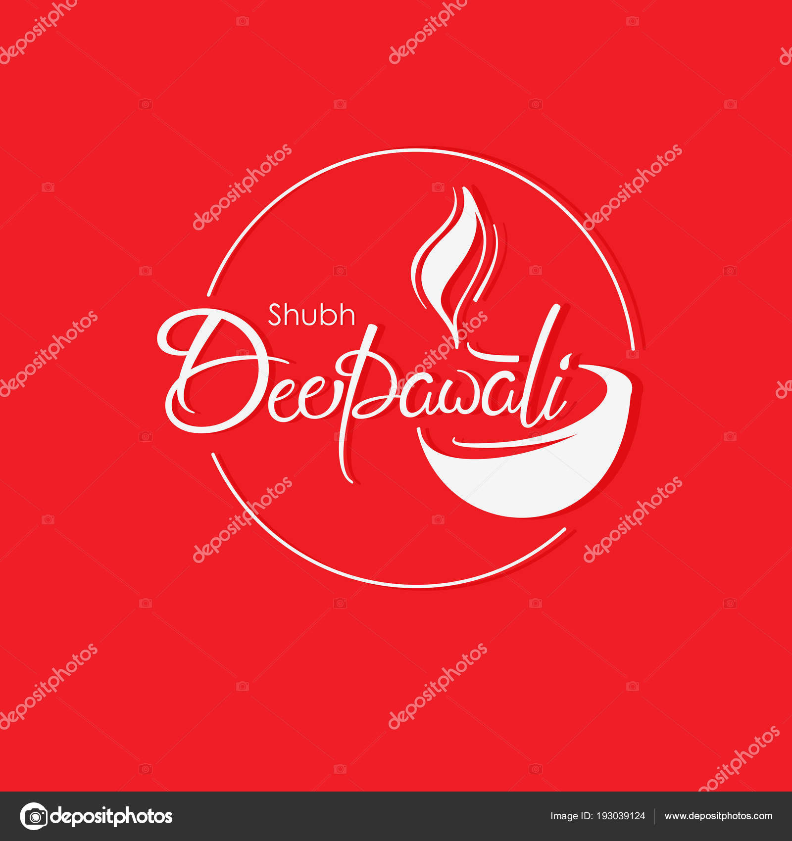 Beautiful Happy Deepawali Text Based Greeting Card Diwali Festival ...
