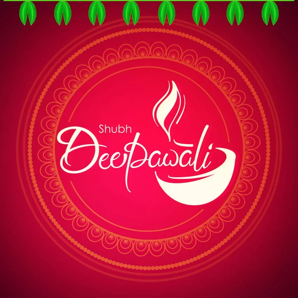 Beautiful Diwali Line Art Text Based Greeting Card Colored Background ...