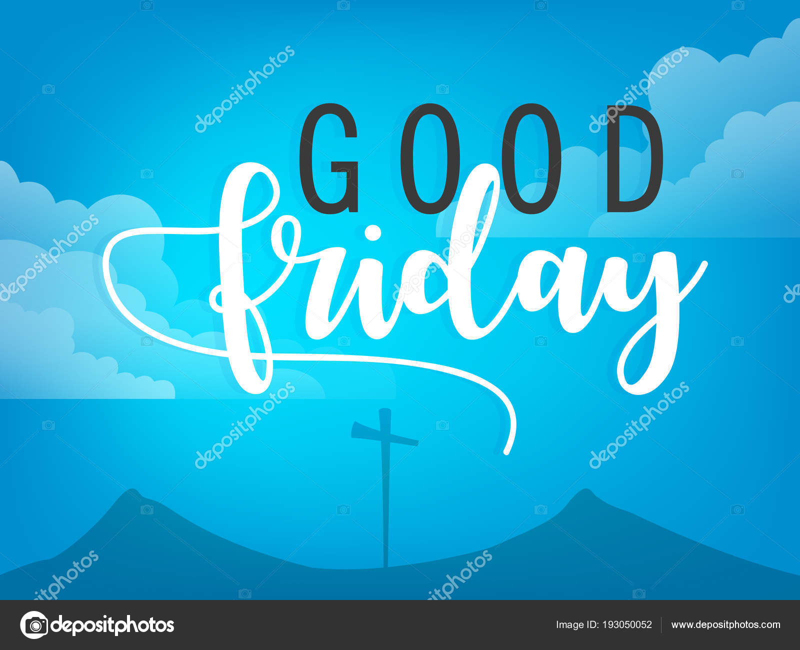 Good Friday Editable Vector Illustration Composed Hand Lettering Text ...