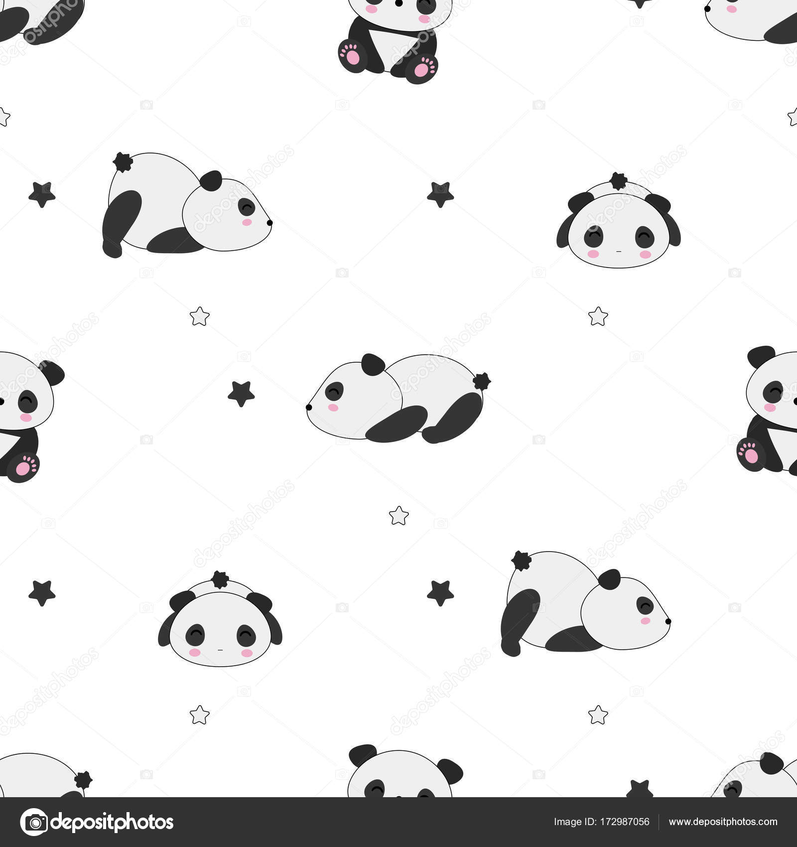 Sleeping panda pattern Stock Vector Image by ©owainphyfe #172987056