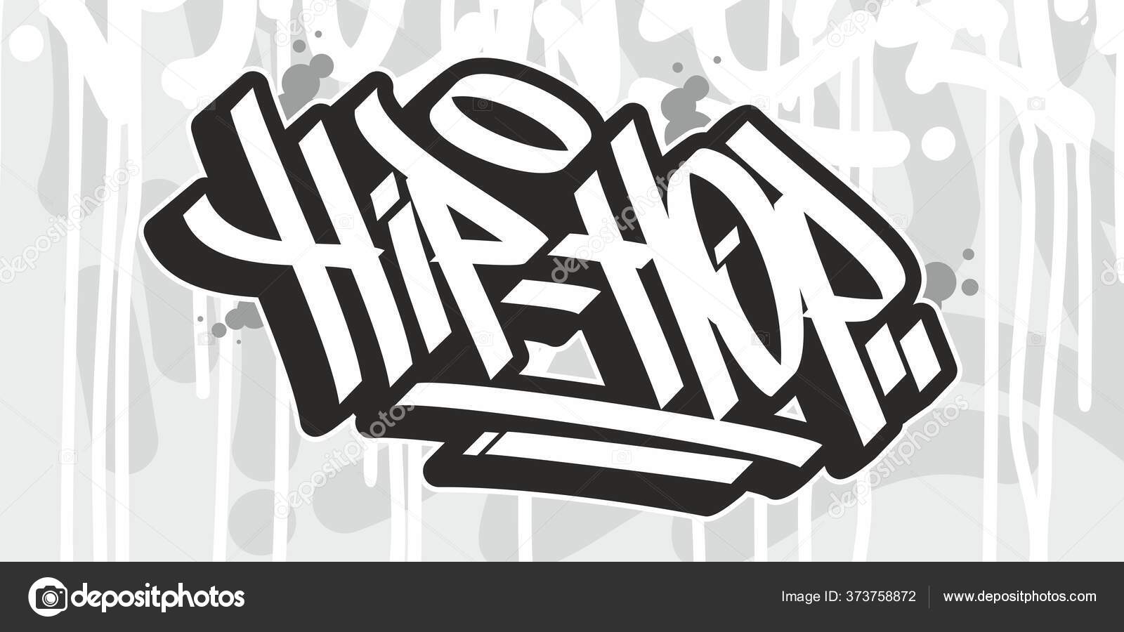 Word Hip Hop Graffiti Style Typography Art Stock Vector by ©slamone@tut ...