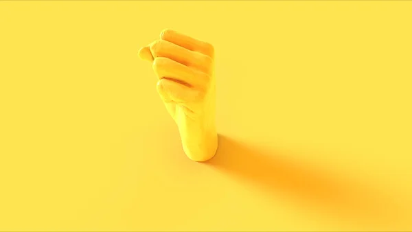 Yellow Raised Clenched Fist Fascist Illustration Render Stock Photo by ...