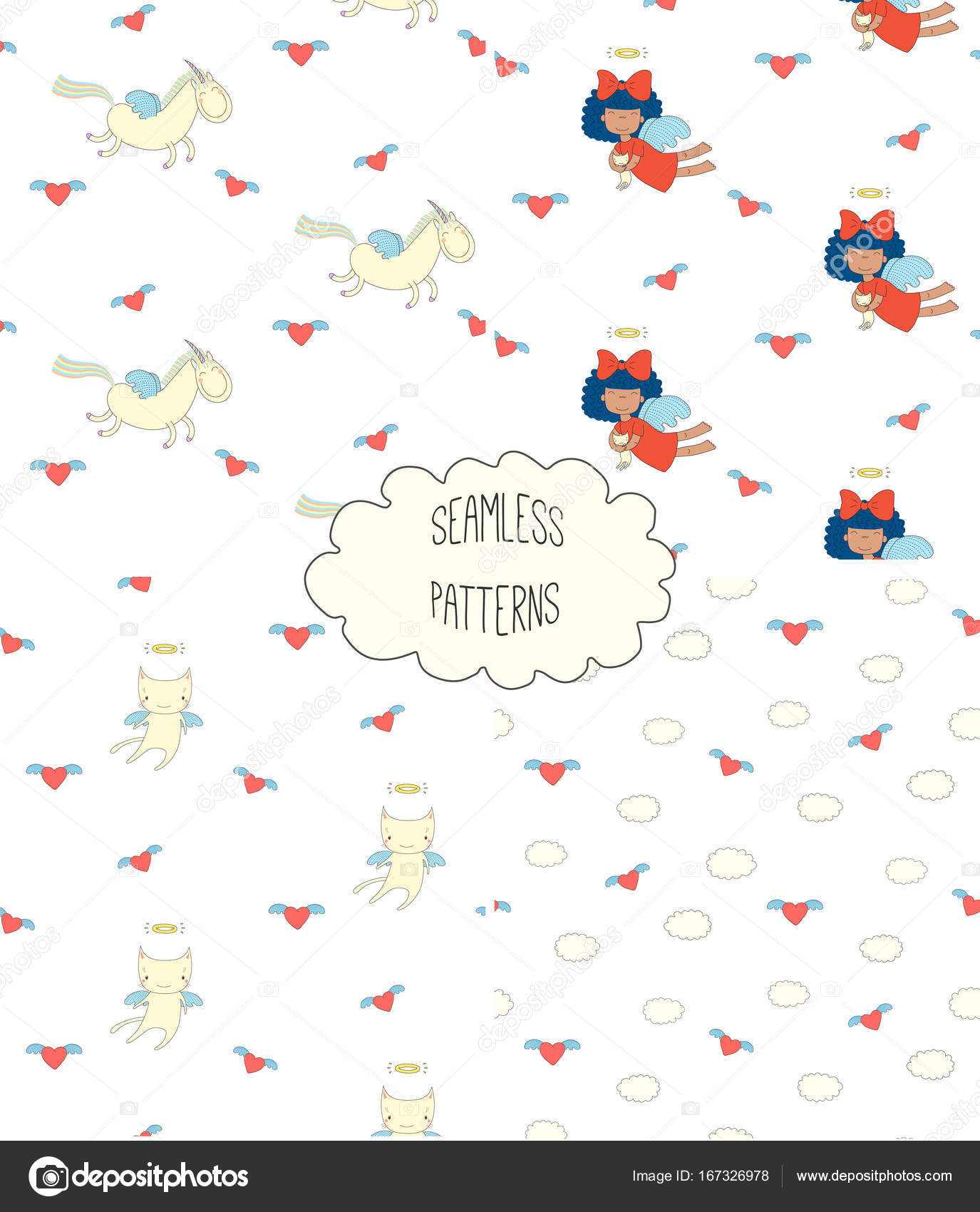 Cute seamless pattern Stock Vector Image by ©Maria_Skrigan #167326978