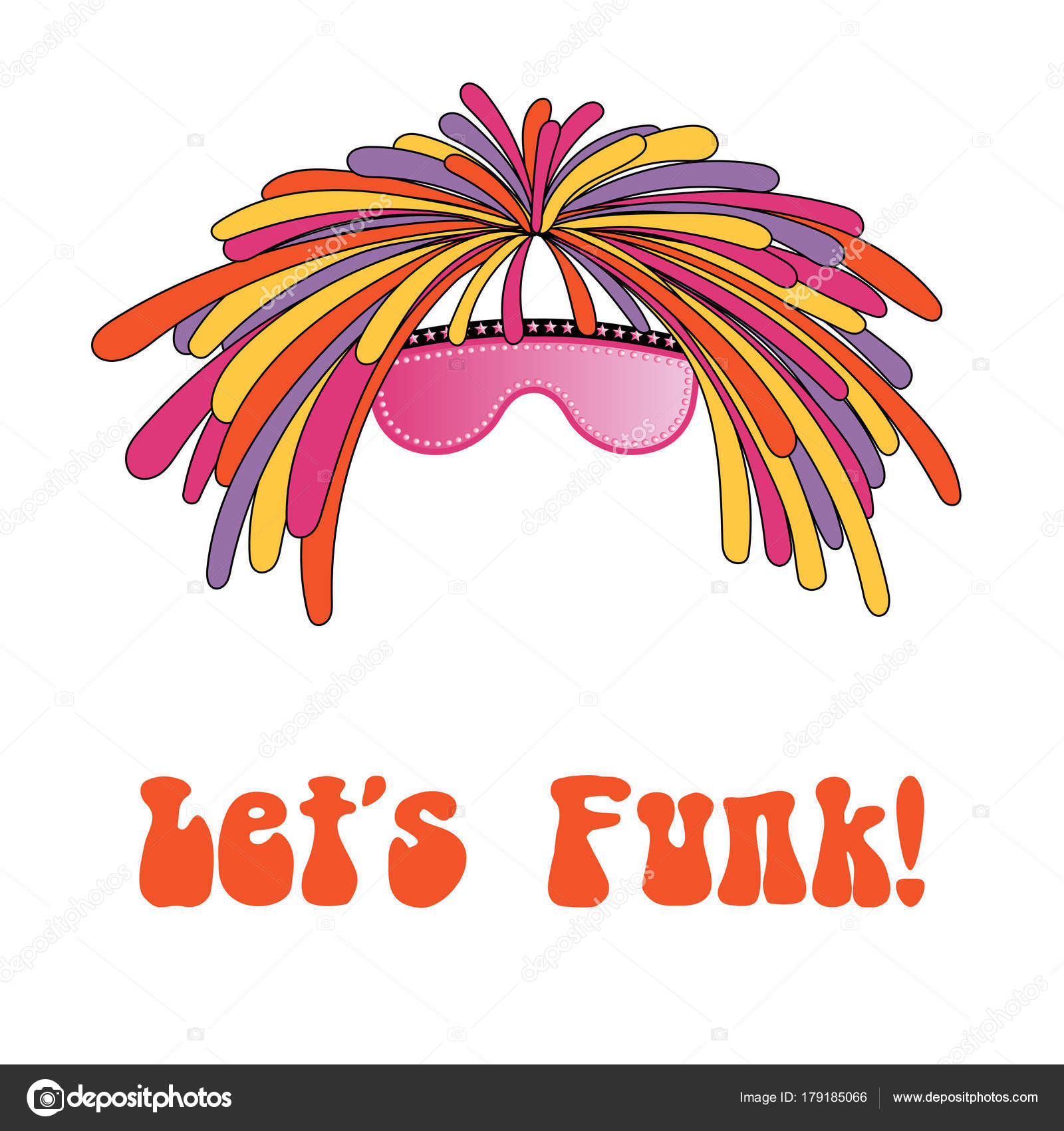 Funky dreadlocks and glasses Stock Vector by ©Maria_Skrigan 179185066